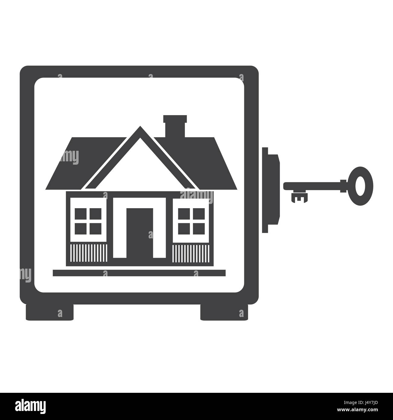 House in safe, House Protection Stock Vector Image & Art - Alamy