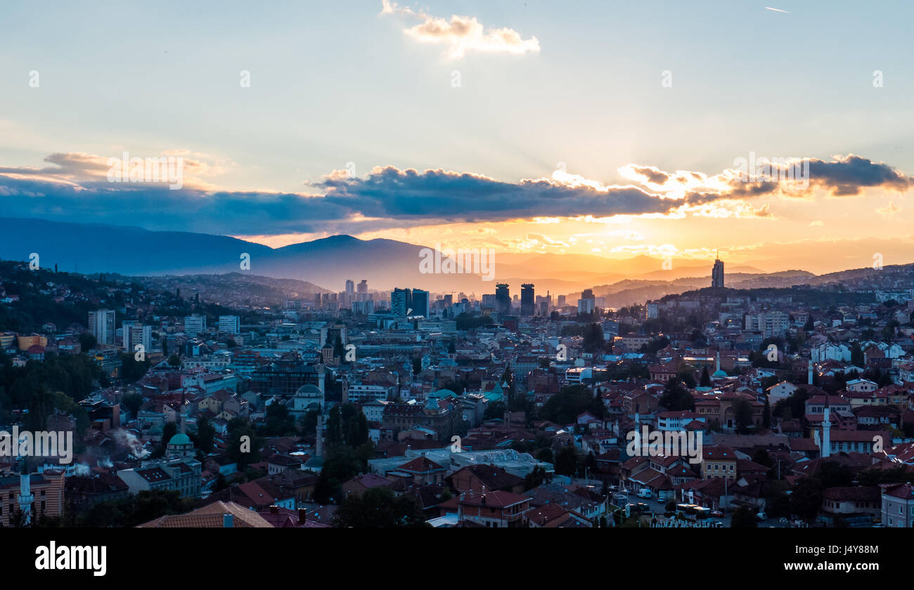 Sunset over sarajevo capital hi-res stock photography and images - Alamy