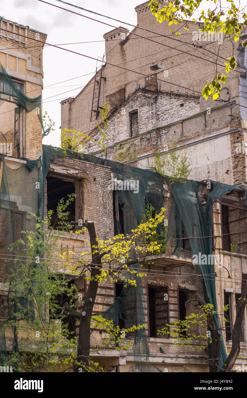 Derelict Abandoned Building Exterior. Kiev, Ukraine Stock Photo - Alamy