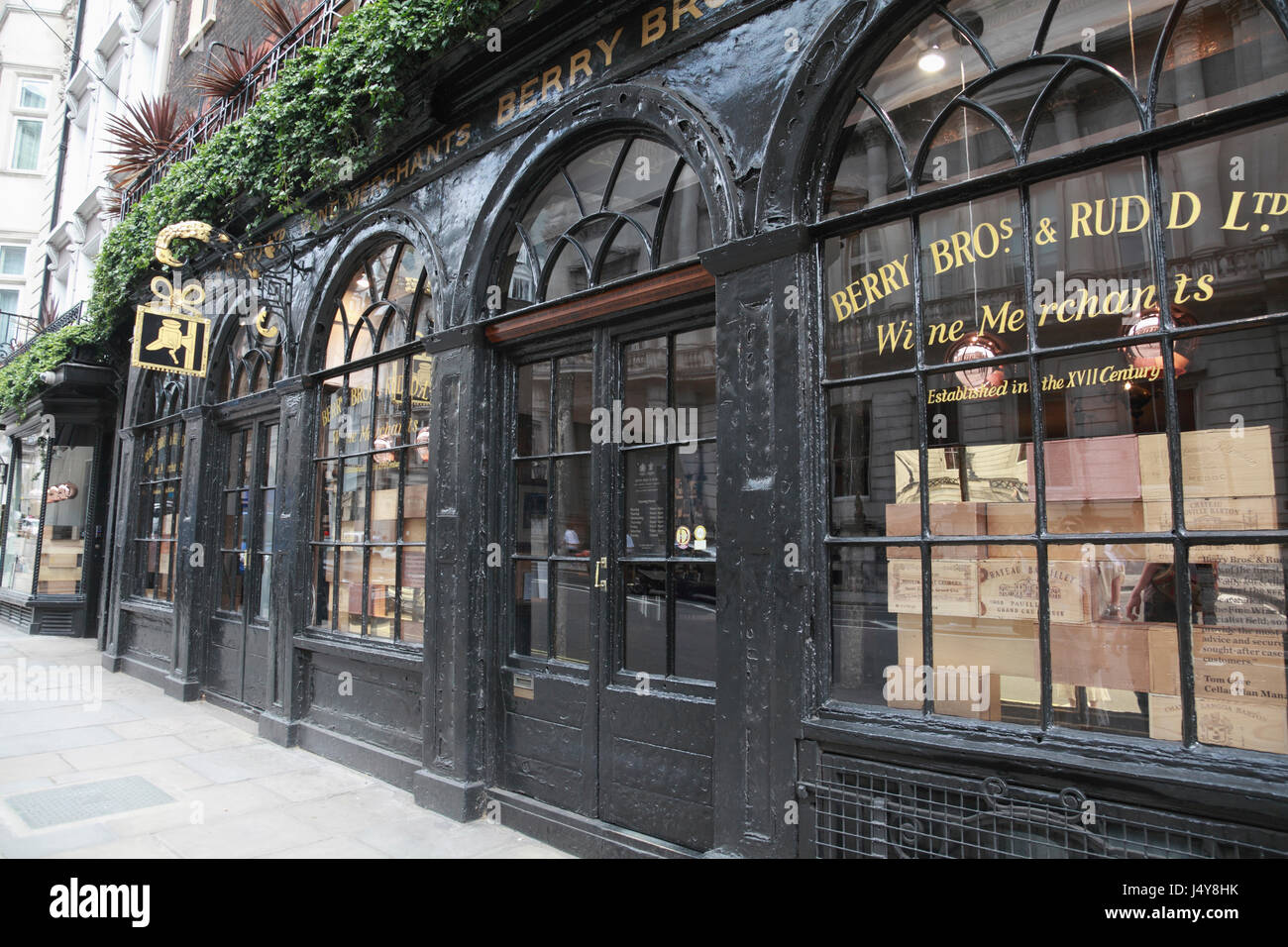 Berry Brothers and Rudd Wine Merchants in St James’s Street, London ...