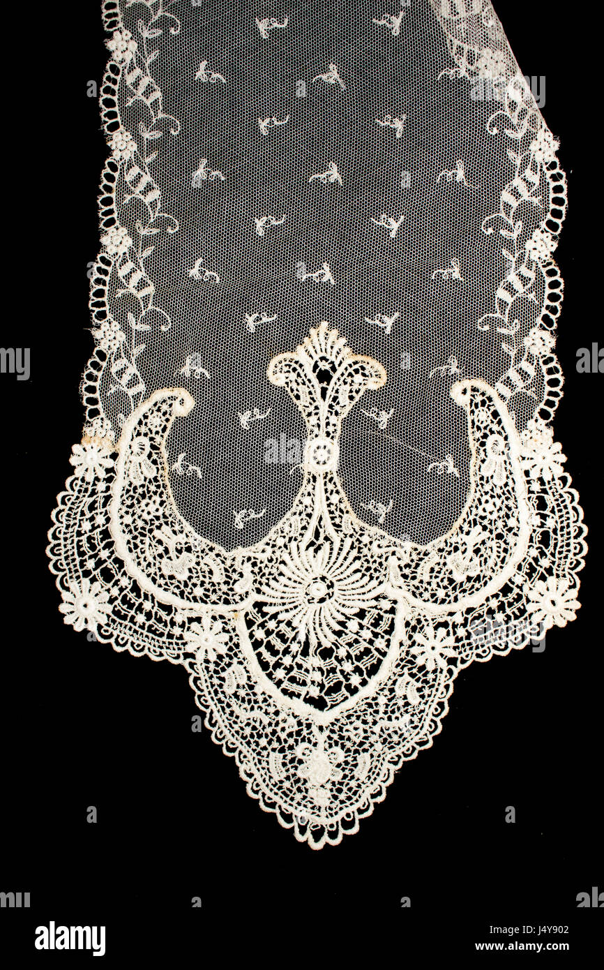 Vintage Edwardian and Victorian White Lace Stock Photo - Alamy