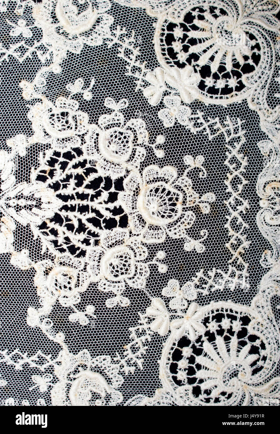 Vintage Edwardian and Victorian White Lace Stock Photo - Alamy