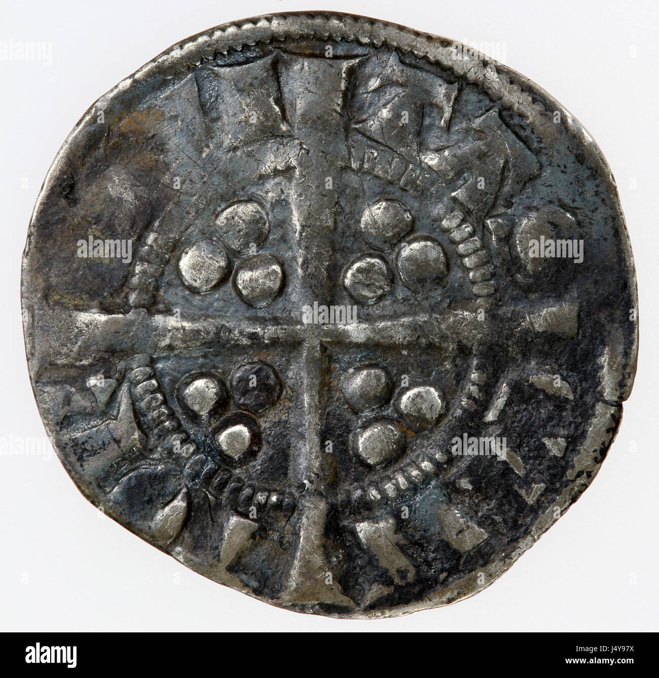 Silver penny of Edward I of England, reverse Stock Photo - Alamy