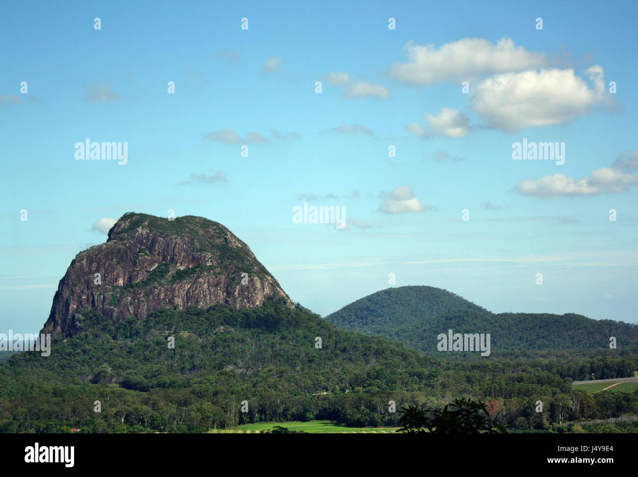 View from Mount Ngungun, Tibrogargan at Glass House Mountains, Sunshine ...