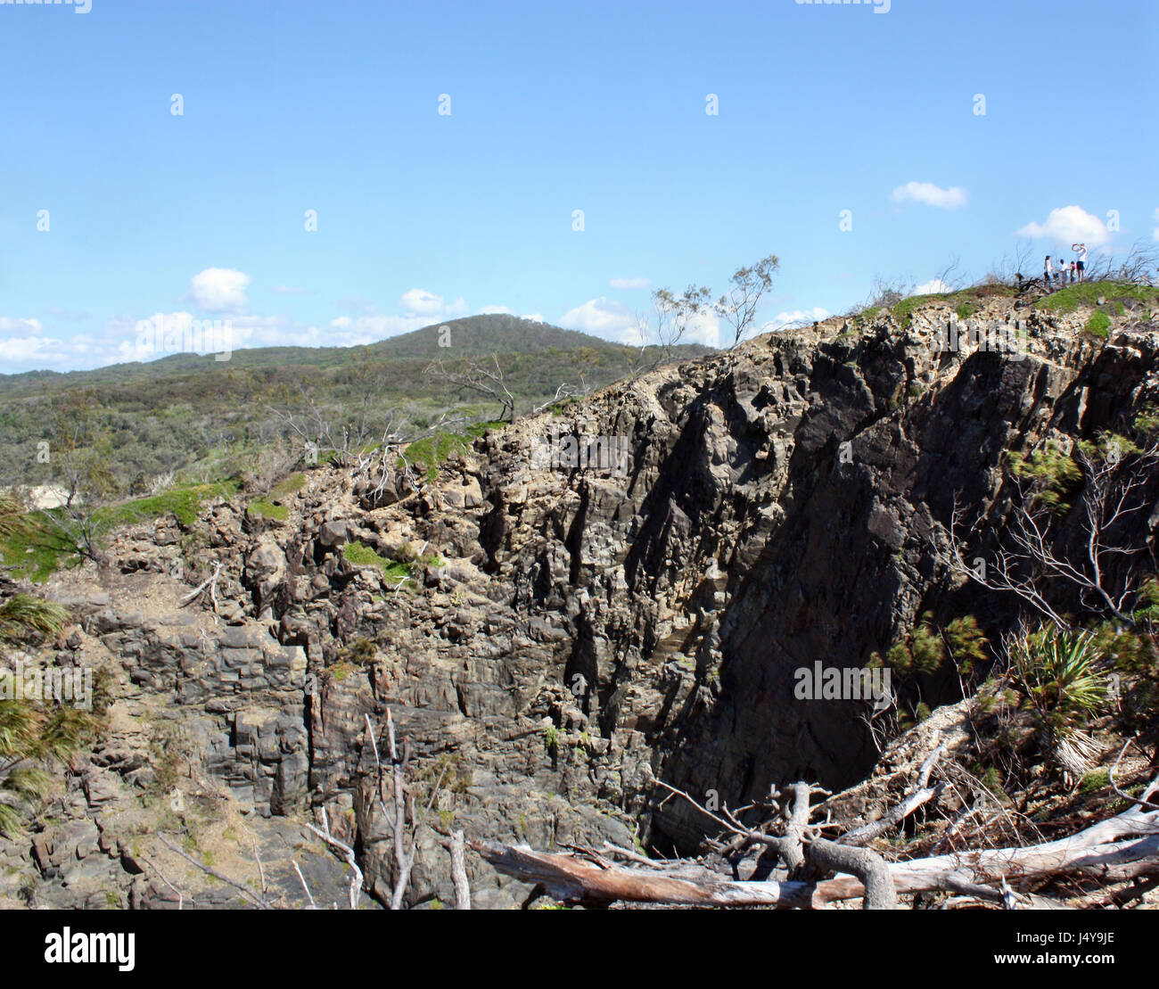 Beautiful landscape the sea cliffs at Devil's kitchen, Sunshine Coast ...