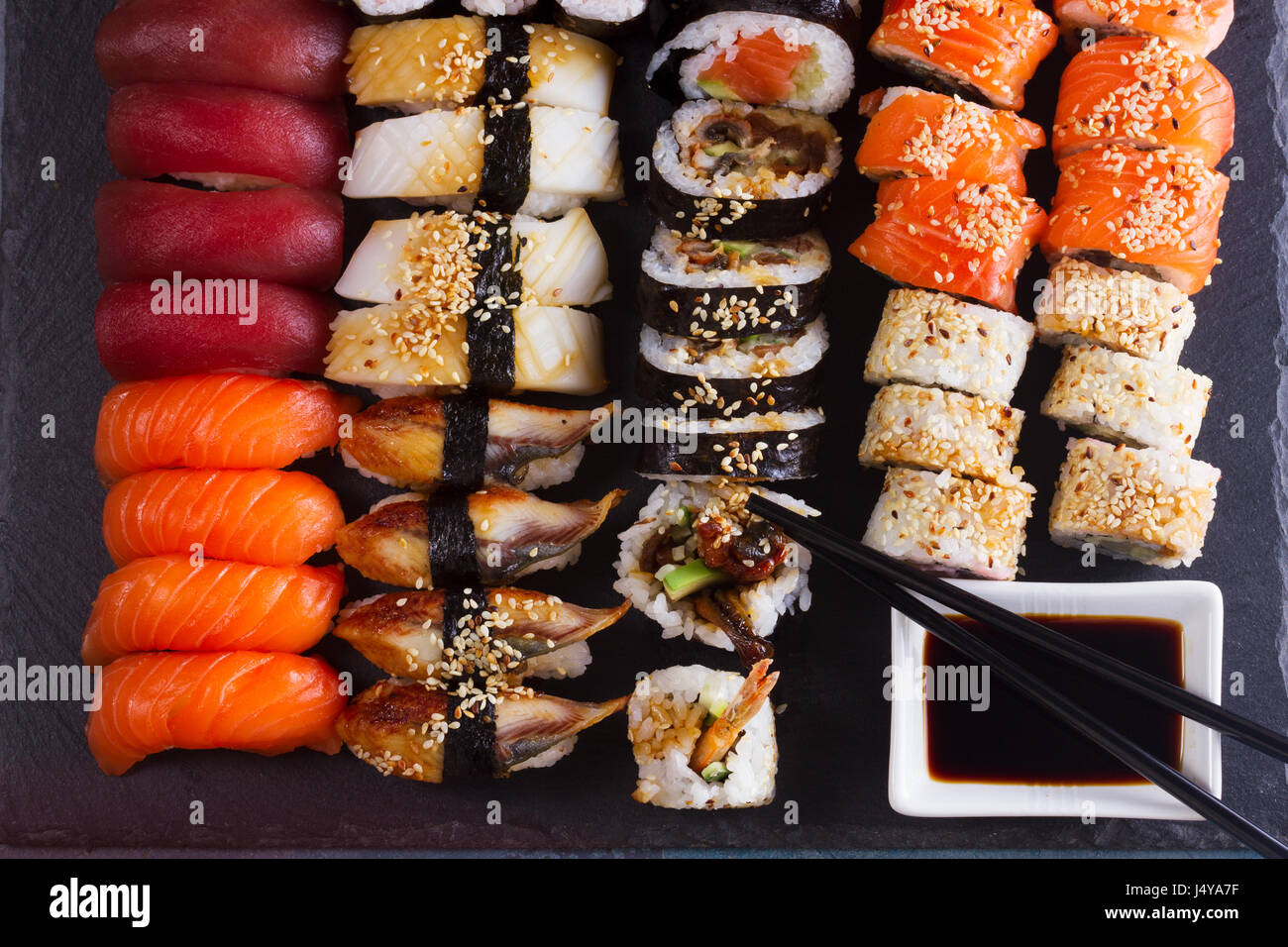 Japanese sushi big set hi-res stock photography and images - Alamy