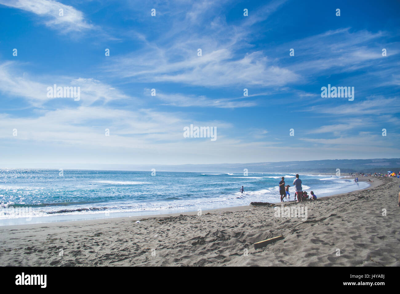 View of a mediterranean beach Stock Photo - Alamy