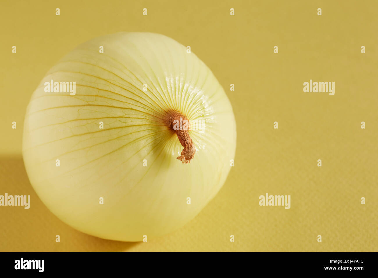 a whole peeled yellow onion Stock Photo - Alamy