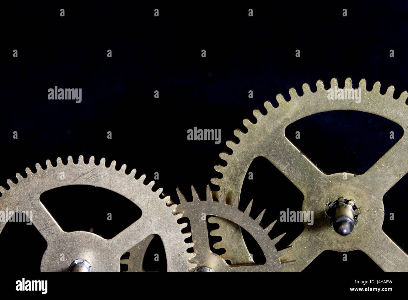 Vintage Watch Clock Cogs on Black Background Steampunk Stock Photo - Alamy