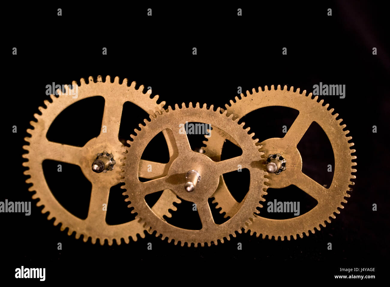Vintage Watch Clock Cogs on Black Background Steampunk Stock Photo - Alamy
