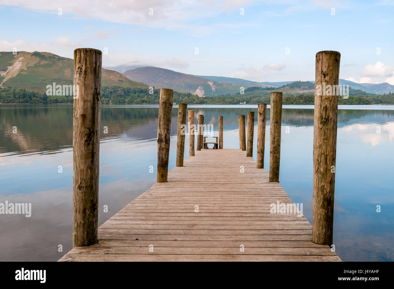 The Ashness Jetty near Keswick at Derwentwater in the English Lake ...