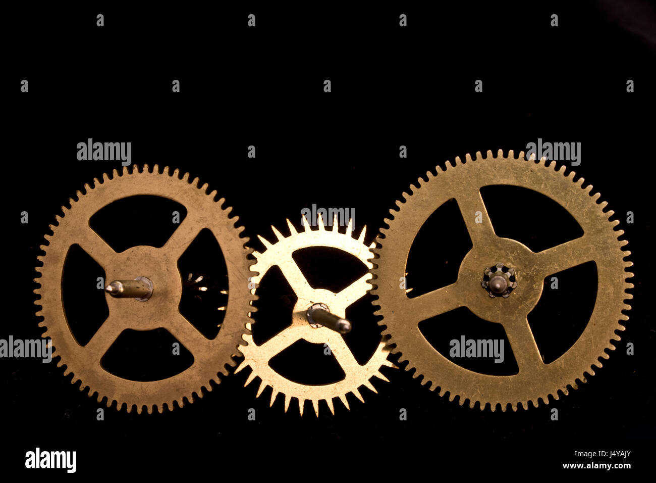 Vintage Watch Clock Cogs on Black Background Steampunk Stock Photo - Alamy