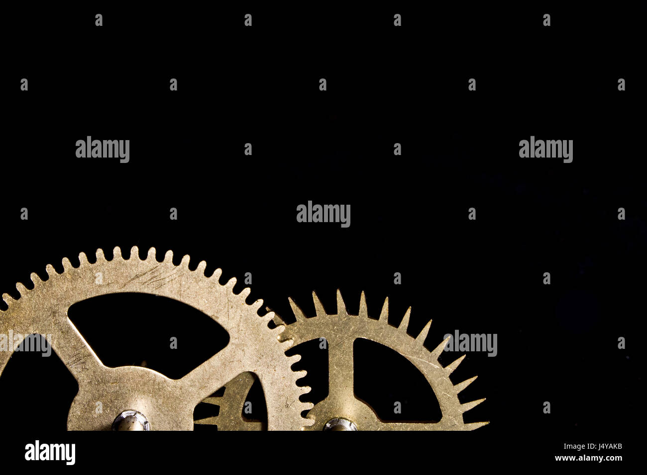 Vintage Watch Clock Cogs on Black Background Steampunk Stock Photo - Alamy