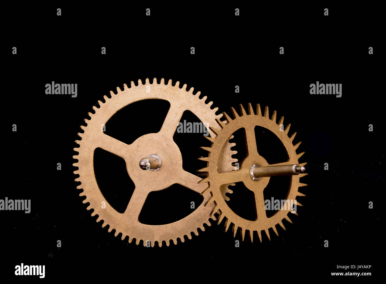 Vintage Watch Clock Cogs on Black Background Steampunk Stock Photo - Alamy