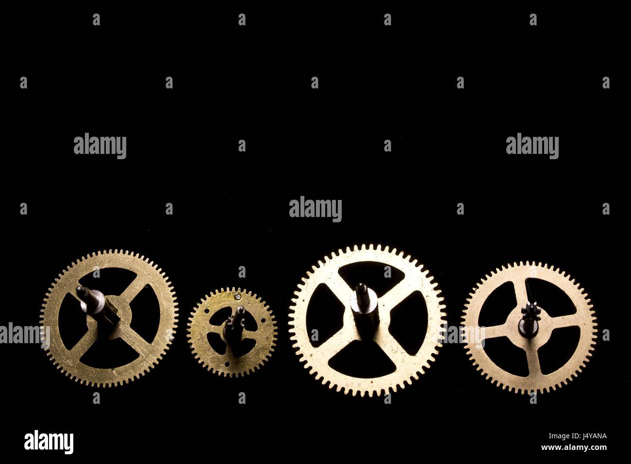Vintage Watch Clock Cogs on Black Background Steampunk Stock Photo - Alamy