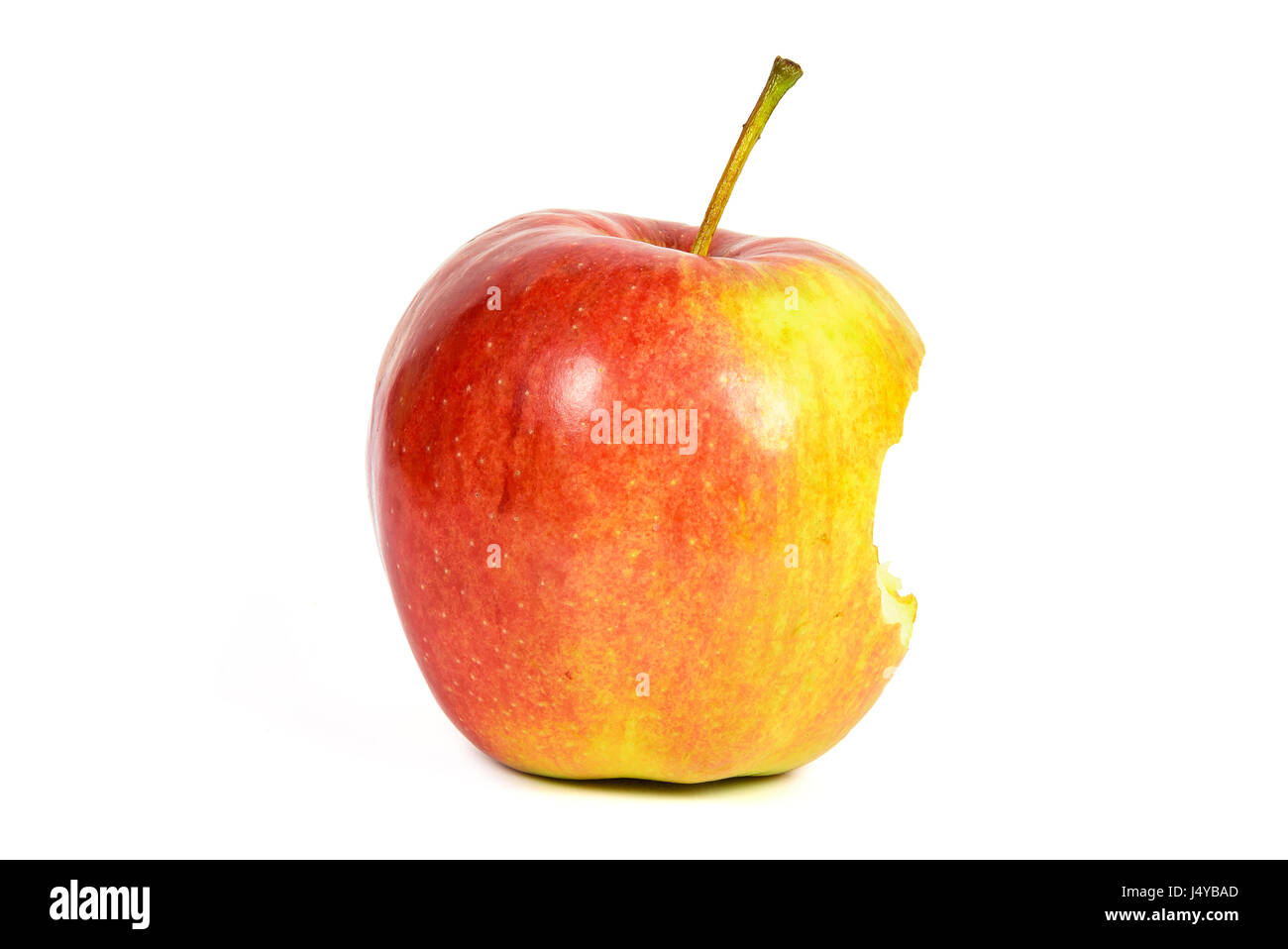 Bitten red apple isolated on white background with clipping path Stock ...