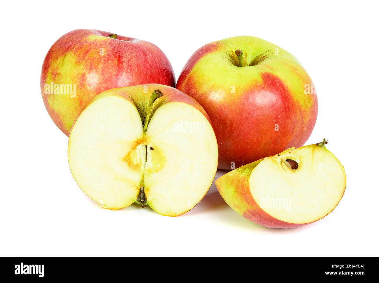 Fresh red apples isolated on white background with clipping path Stock ...