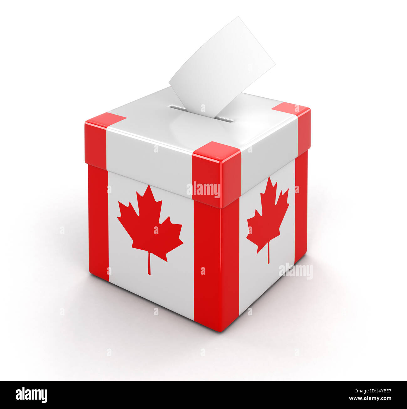 Ballot Box with Canadian flag. Image with clipping path Stock Photo - Alamy