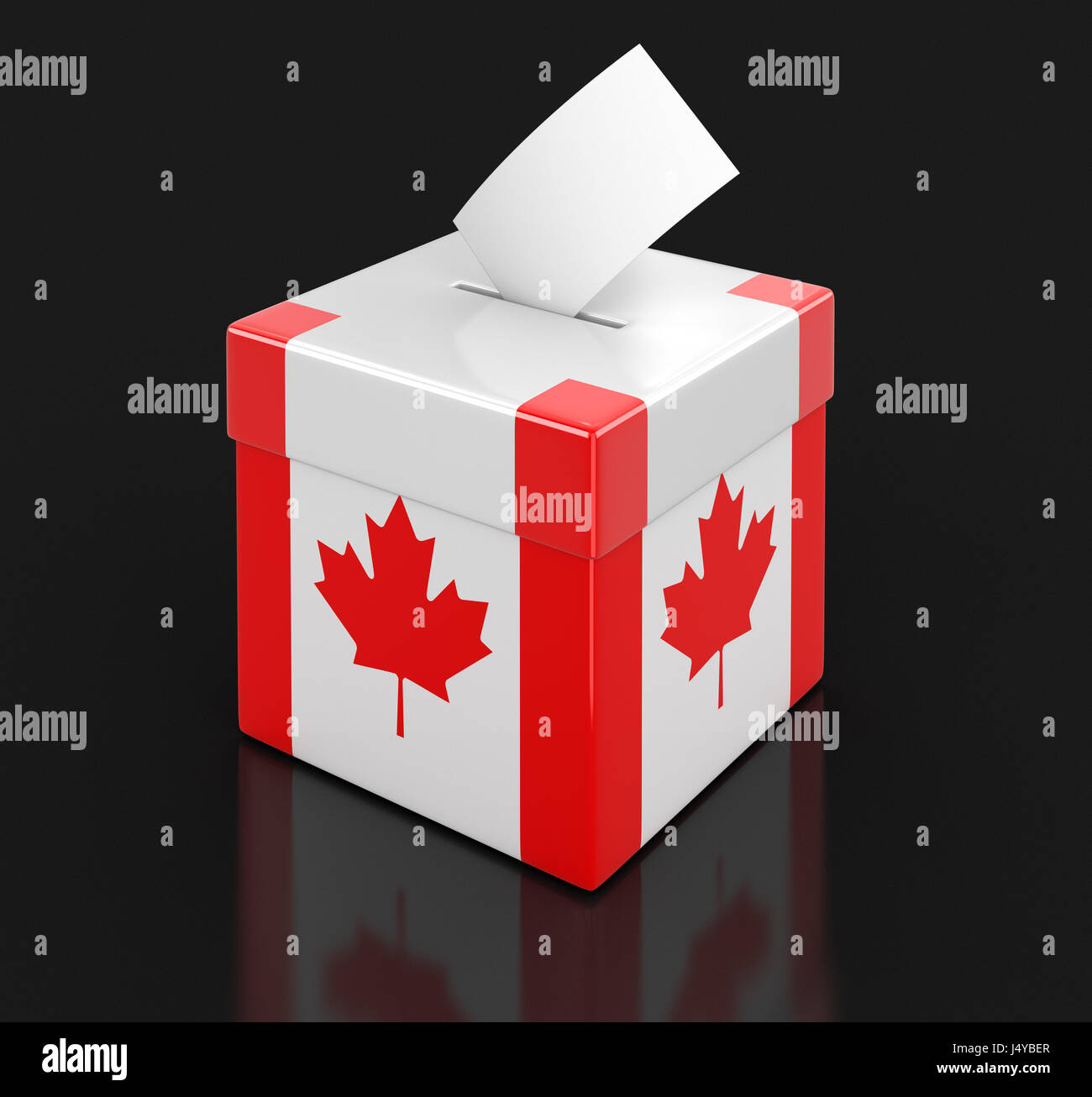 Ballot Box with Canadian flag. Image with clipping path Stock Photo - Alamy