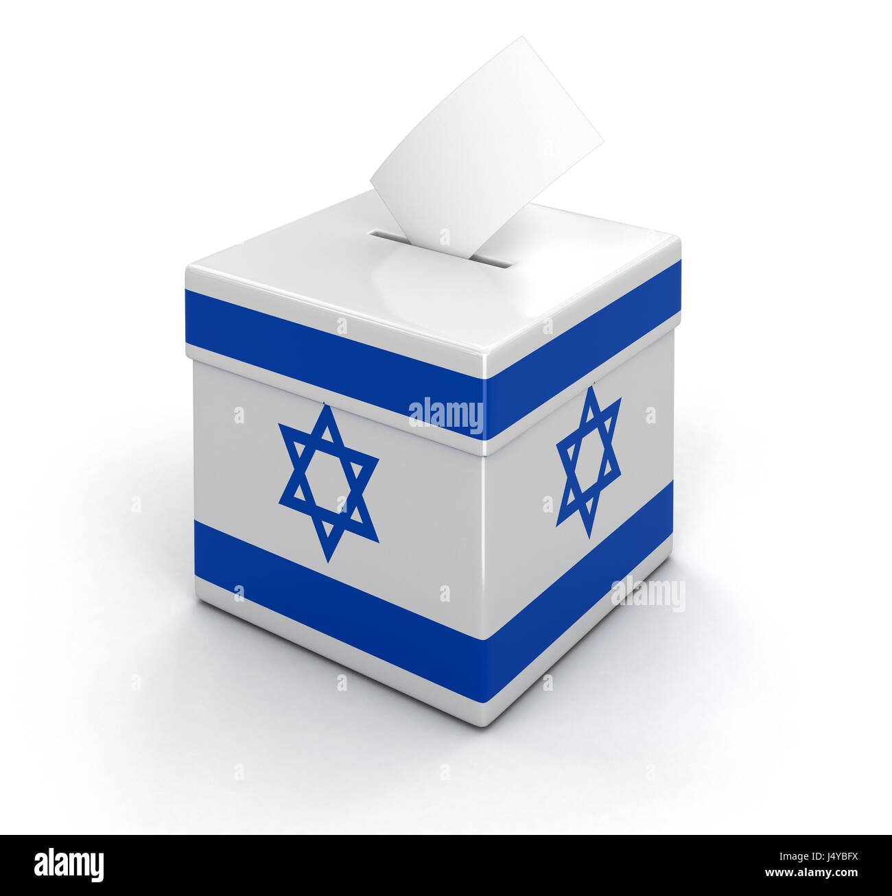 Ballot Box with Israeli flag. Image with clipping path Stock Photo - Alamy