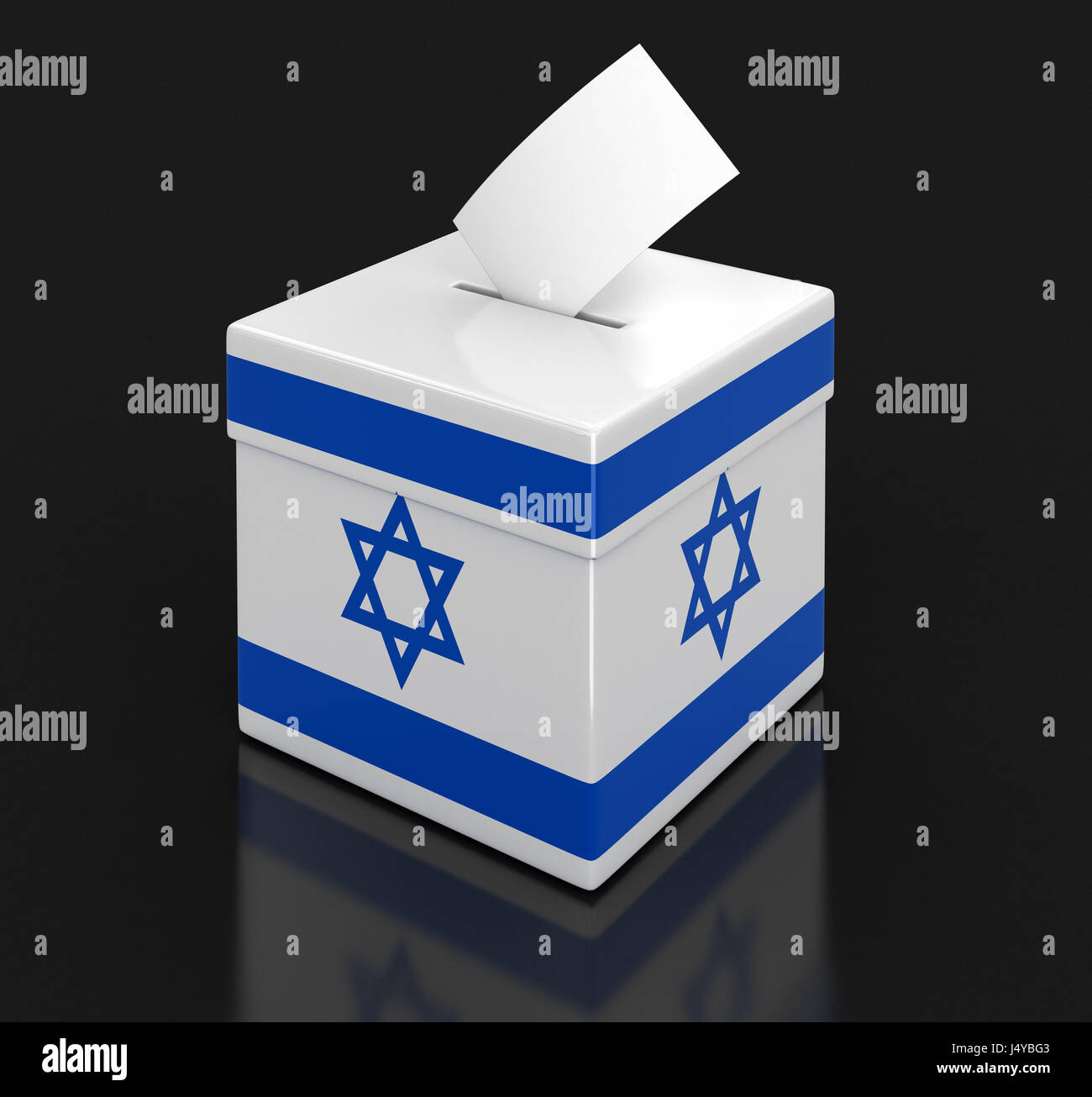 Ballot Box with Israeli flag. Image with clipping path Stock Photo - Alamy