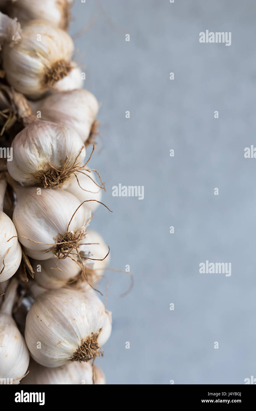 String of garlic Stock Photo - Alamy