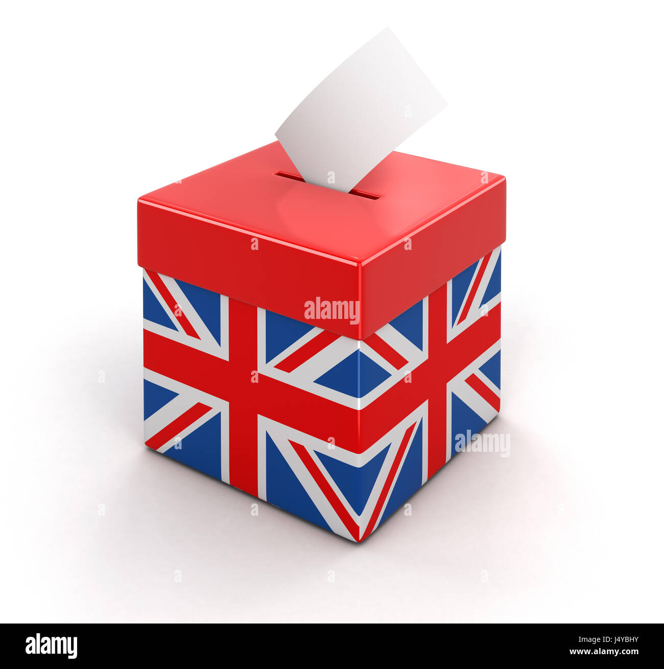 Ballot Box with British flag. Image with clipping path Stock Photo - Alamy