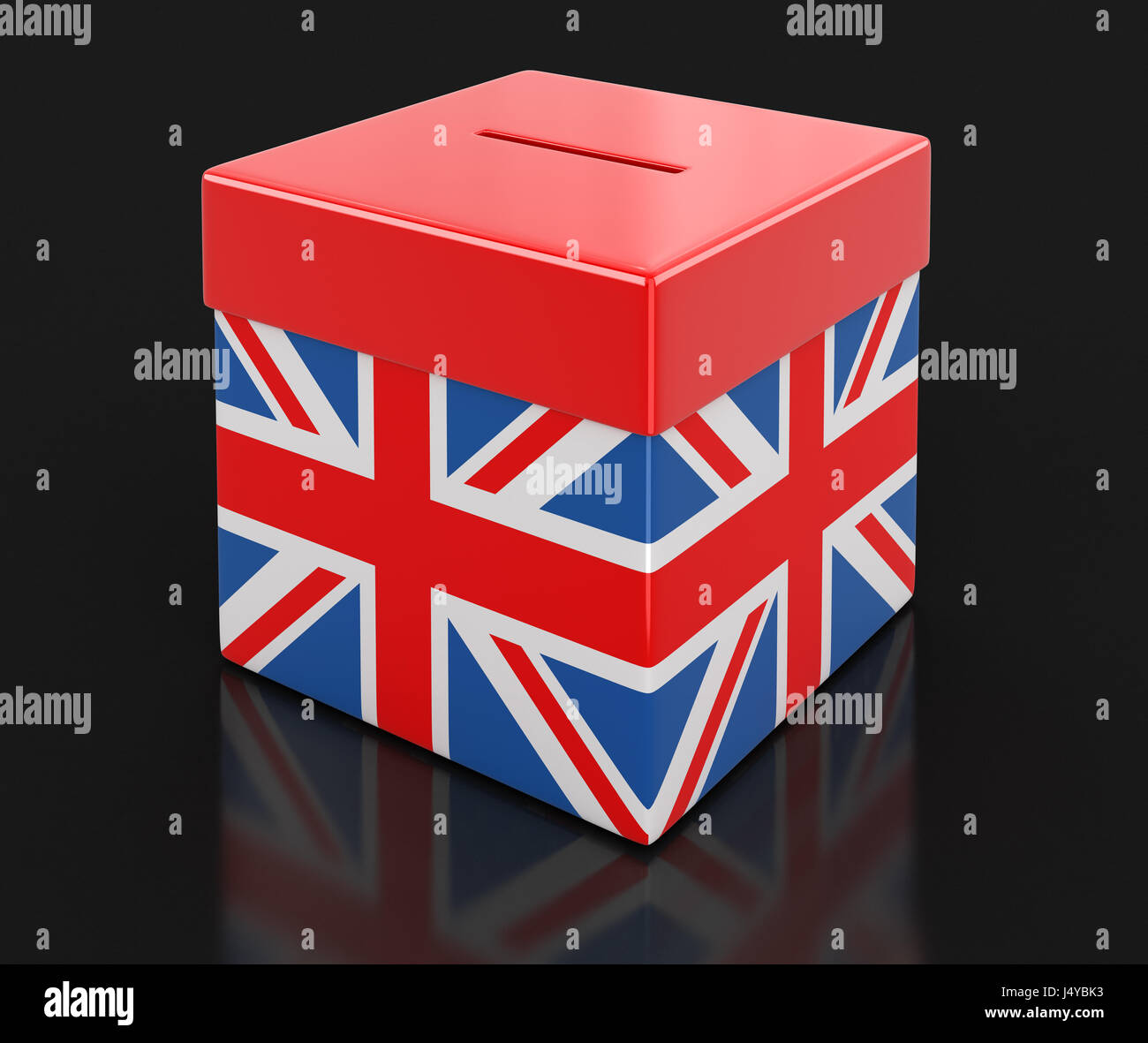 Ballot Box with British flag. Image with clipping path Stock Photo - Alamy
