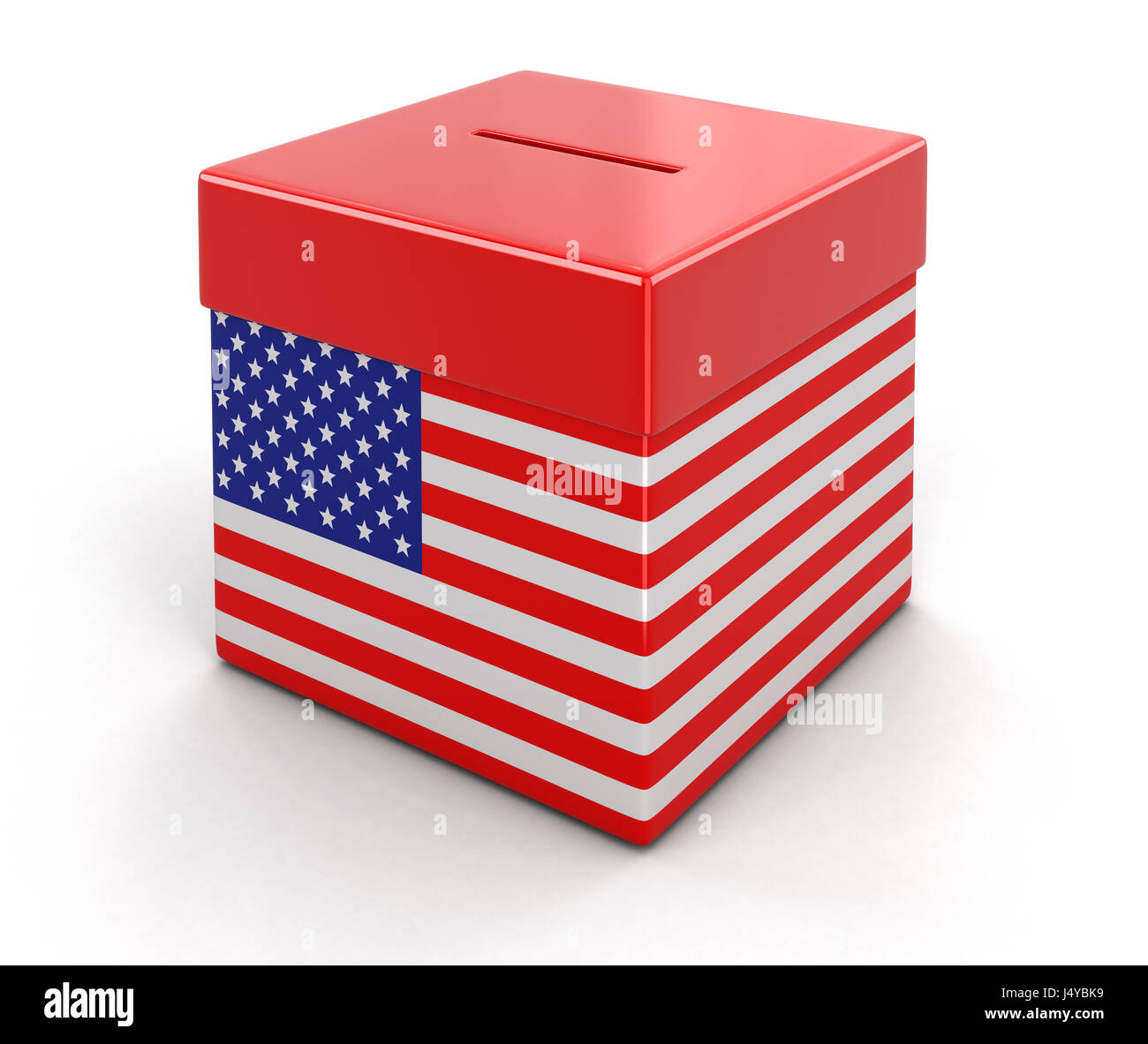 Ballot Box with USA flag. Image with clipping path Stock Photo - Alamy