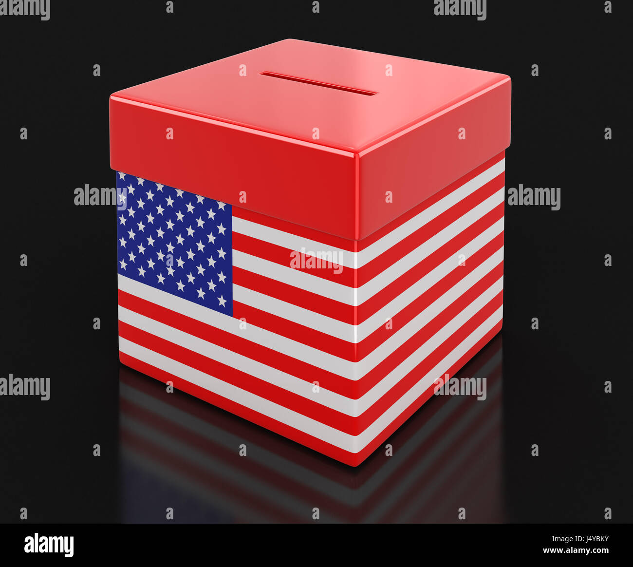 Ballot Box with USA flag. Image with clipping path Stock Photo - Alamy