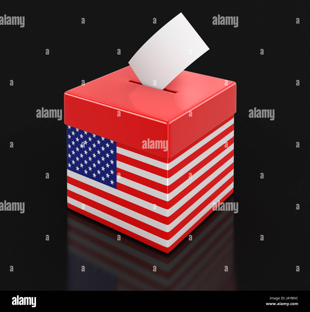 Ballot Box with USA flag. Image with clipping path Stock Photo - Alamy