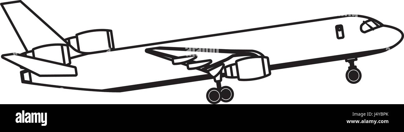 Airplane outline hi-res stock photography and images - Alamy