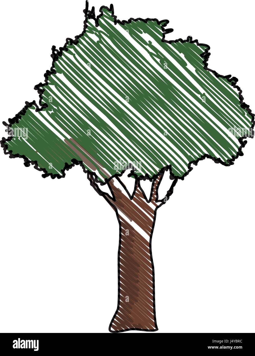 Moss tree landscape Stock Vector Images - Alamy