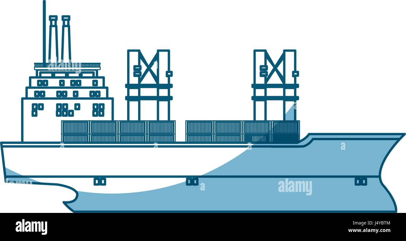 ship container cargo delivery crane - shadow Stock Vector Image & Art ...