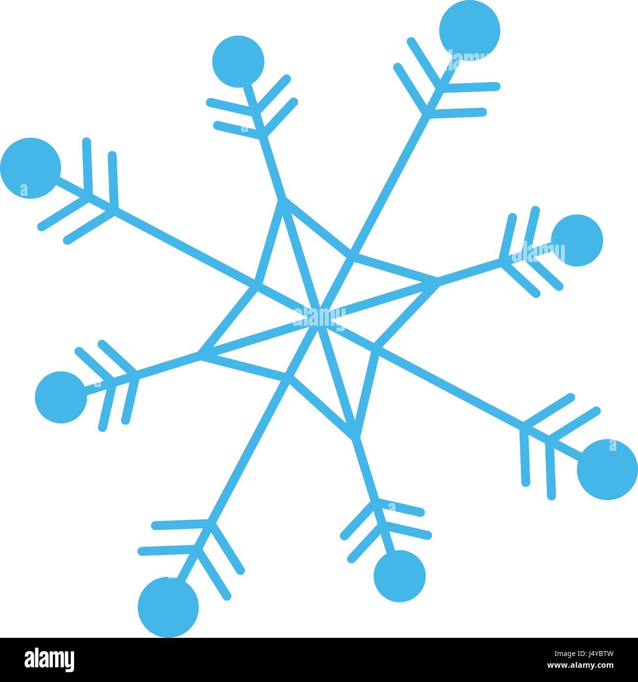 snowflake freeze winter blue icon graphic Stock Vector Image & Art - Alamy