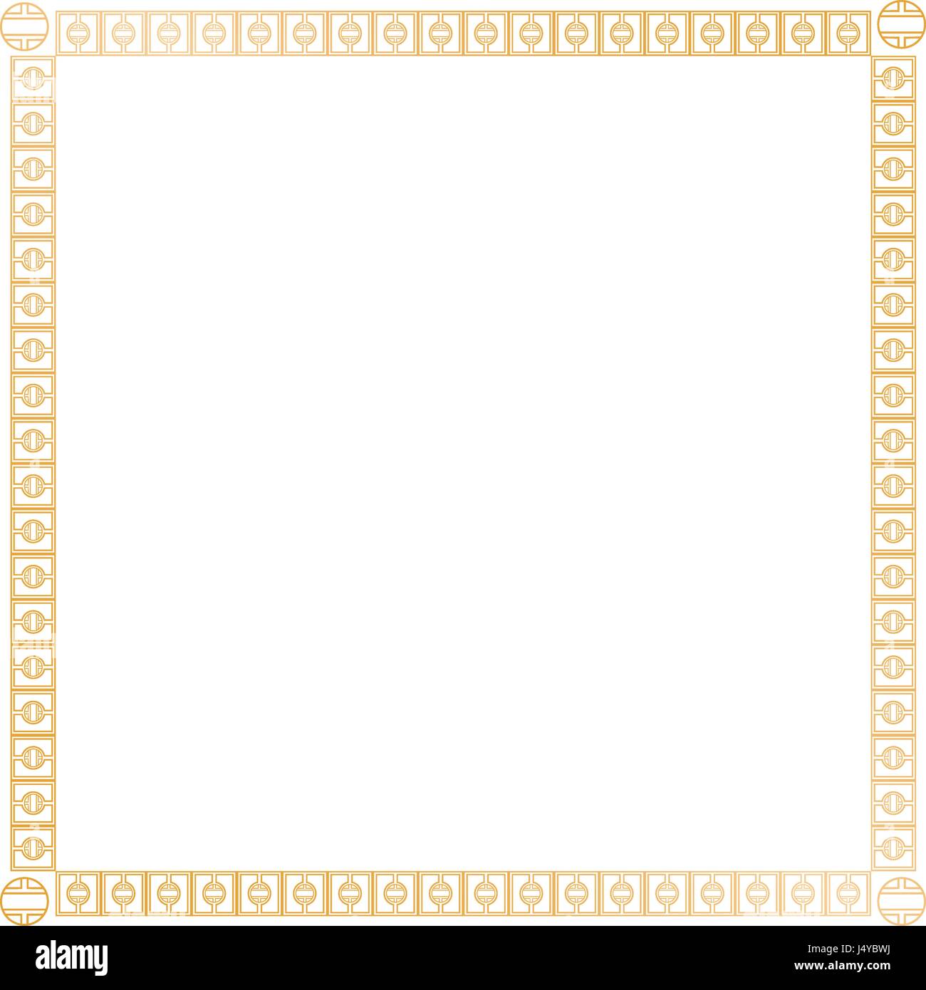 decoration square golden frame design image Stock Vector Image & Art ...