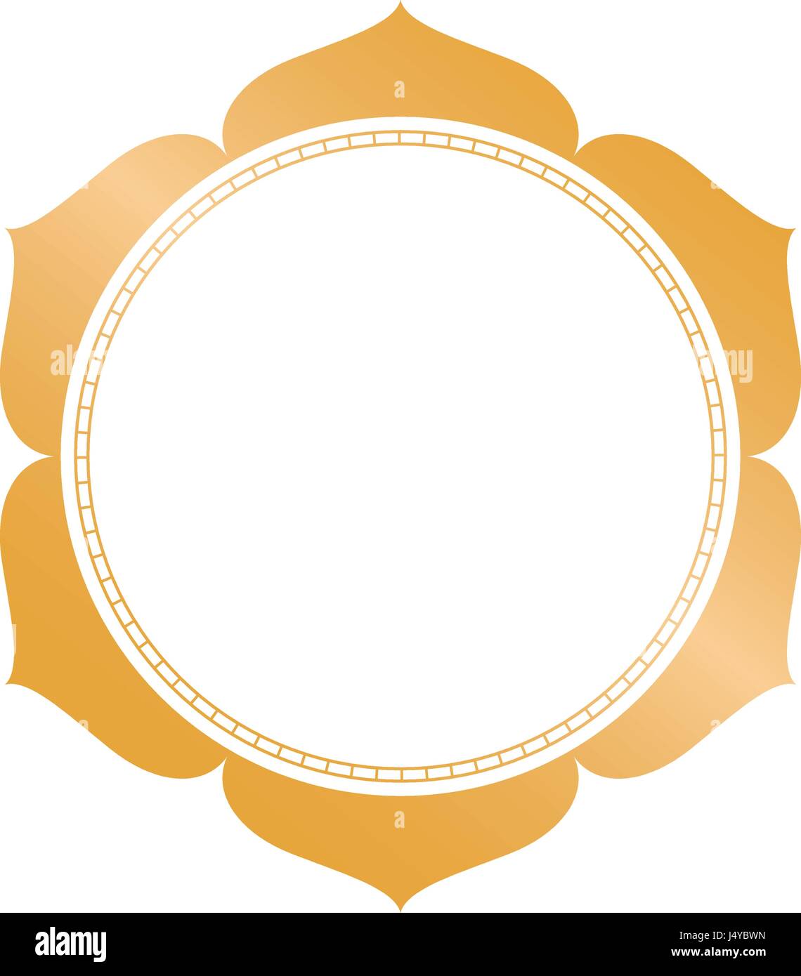 golden circle frame with decorative leaves Stock Vector Image & Art - Alamy