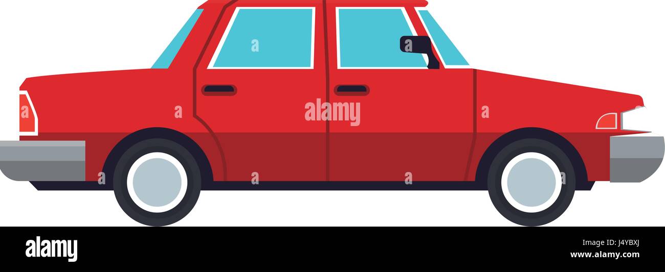 red sedan car vehicle transport Stock Vector Image & Art - Alamy