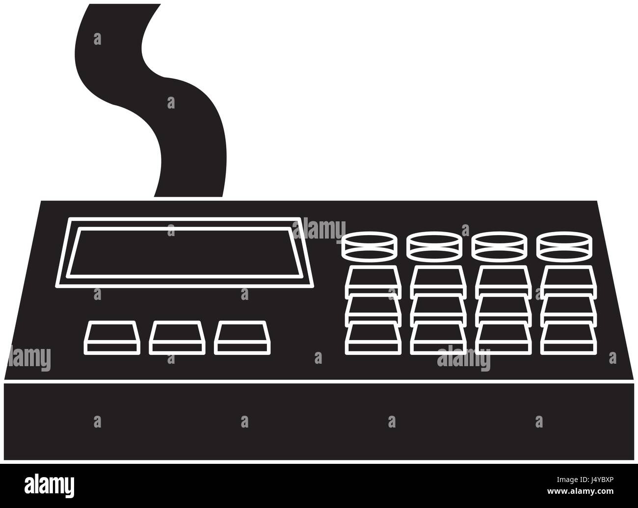 pressing important technology button at control panel in plant Stock ...
