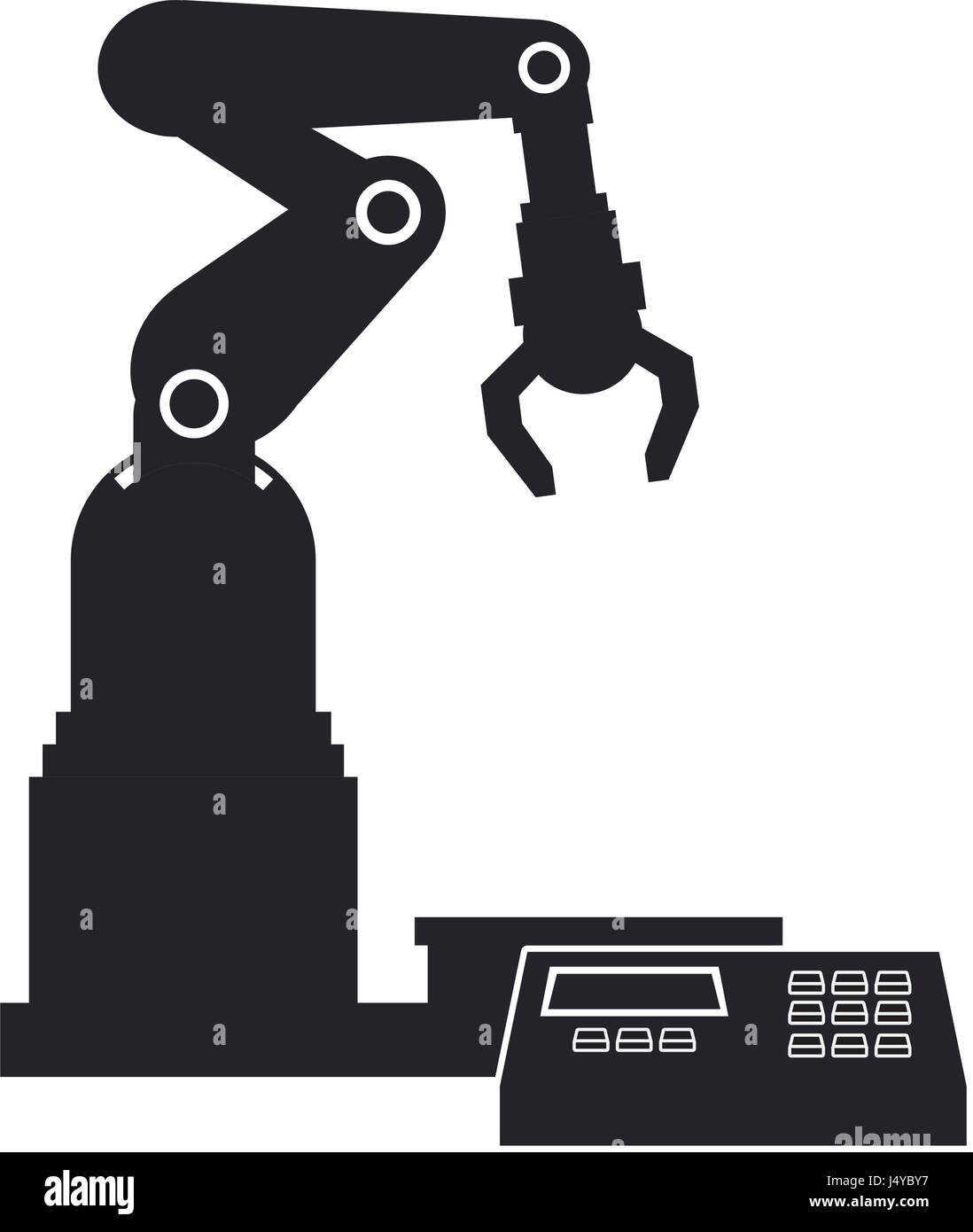 computer controlled automated manufacturing process, industrial robot ...