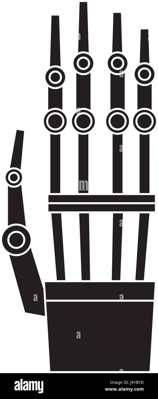 steel metallic robotic cyborg hand Stock Vector Image & Art - Alamy