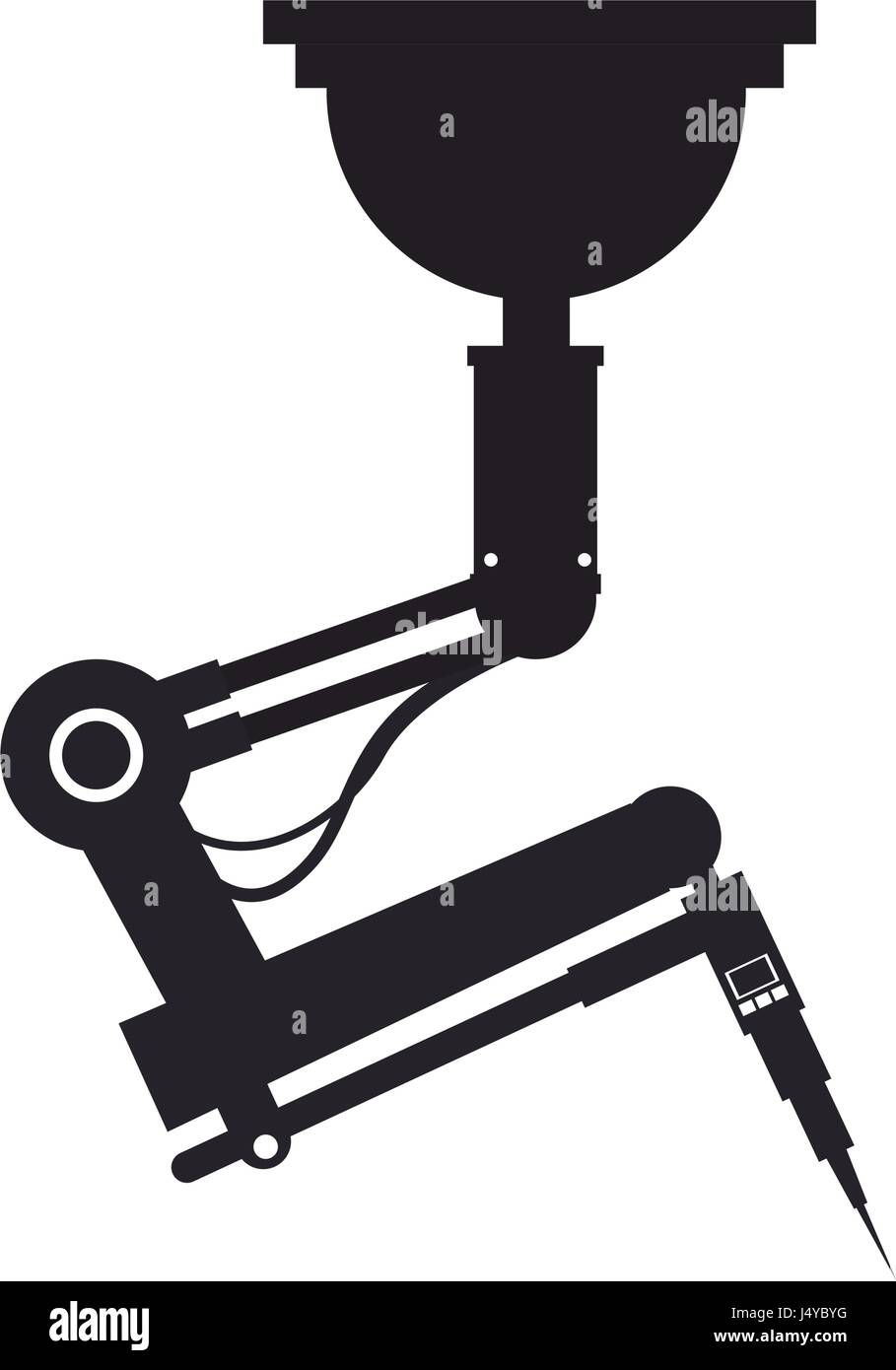 Production factory robotic arm working Stock Vector Images - Alamy