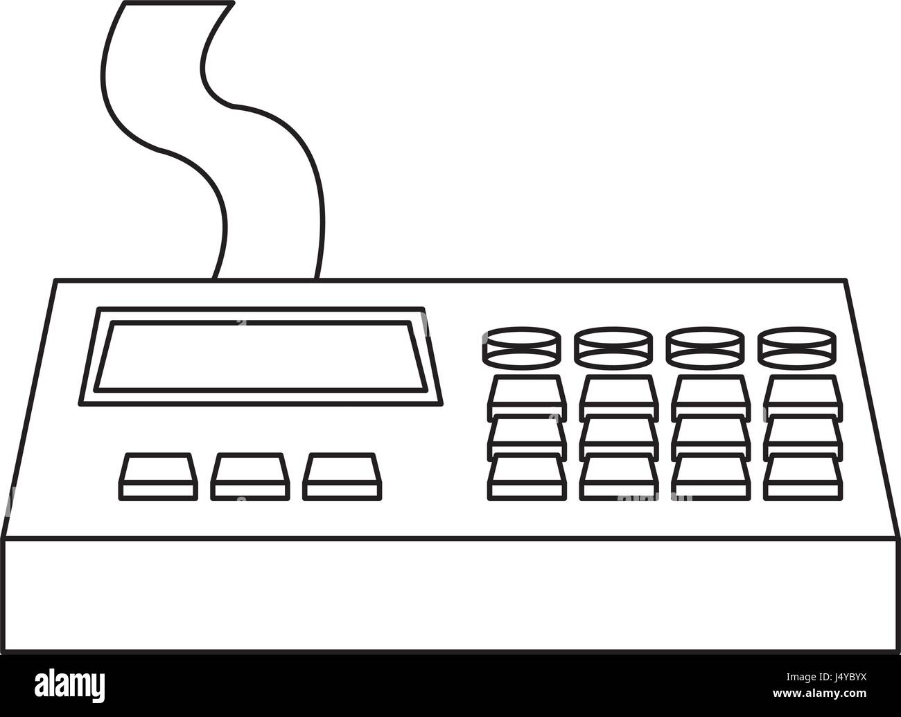 remote control panel with display monitor industrial machine Stock ...