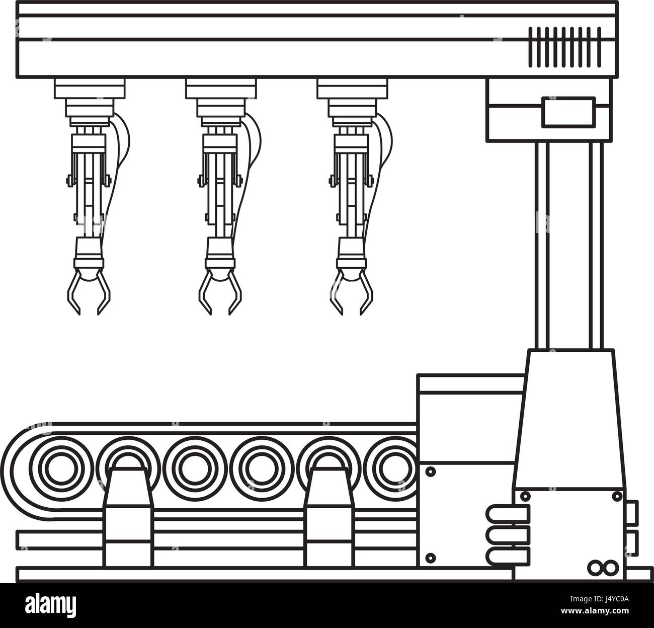 robotic arm assemble line mechanic manufacturing factory robot operator ...