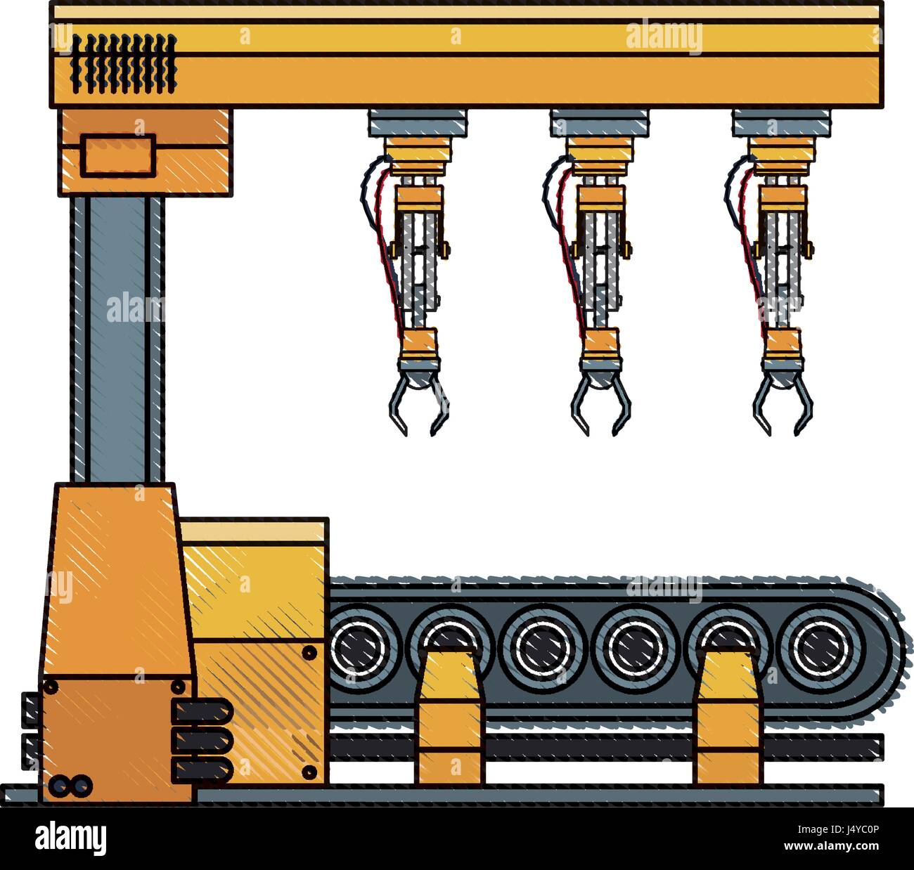 robotic arm assemble line mechanic manufacturing factory robot operator ...