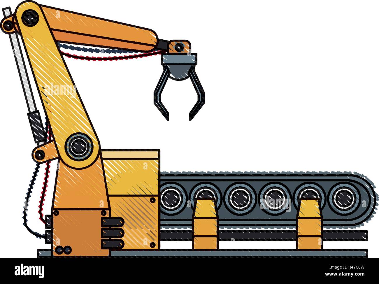 robotic arm assemble line mechanic manufacturing factory robot operator ...