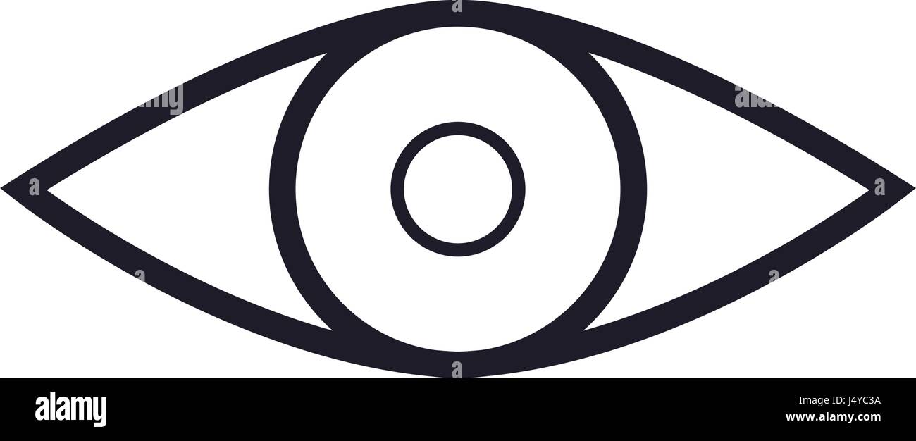eye vision look human outline Stock Vector Image & Art - Alamy