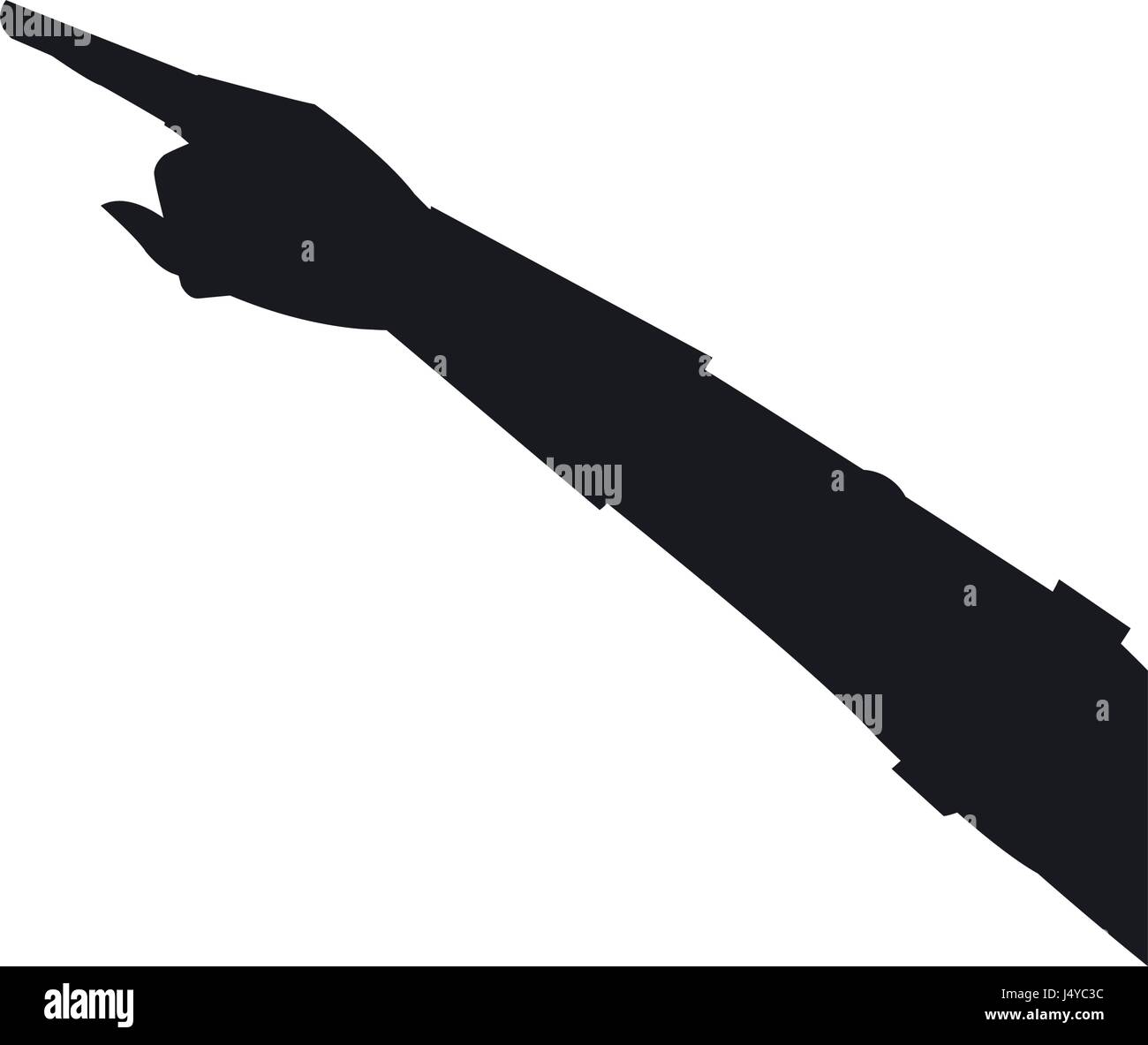 pictogram hand touching or pointing to something Stock Vector Image ...