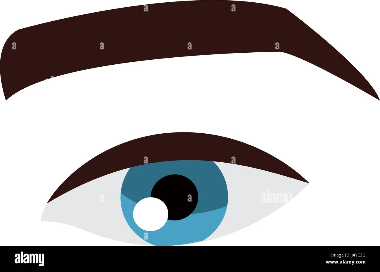 cartoon blue eye human looking Stock Vector Image & Art - Alamy
