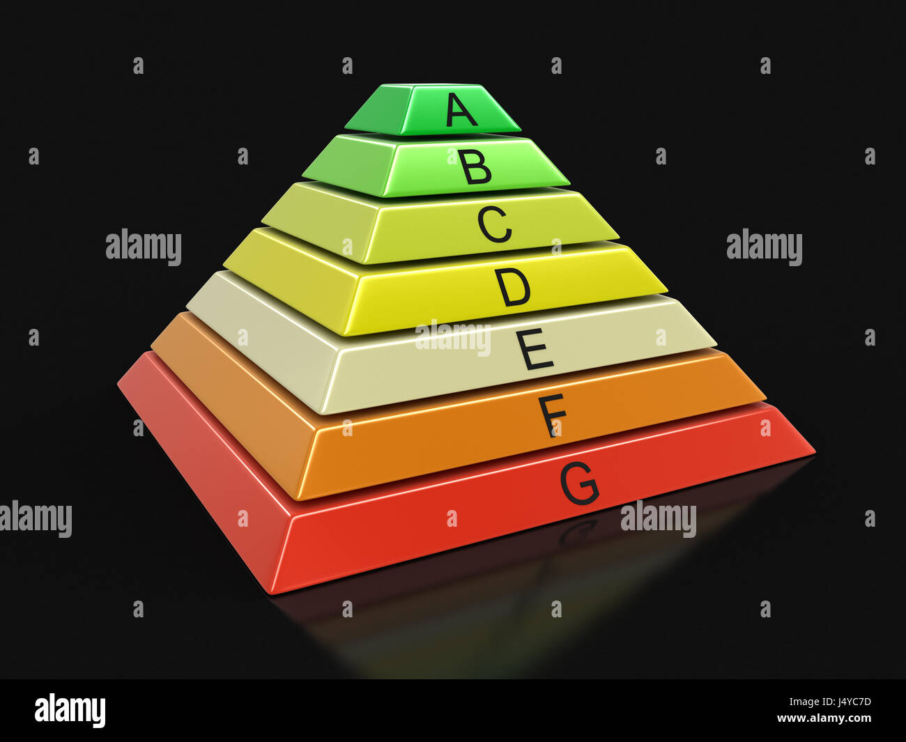 Pyramid Chart. Image with clipping path Stock Photo - Alamy